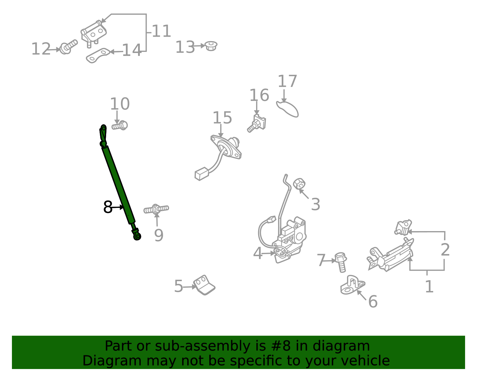 EG21-62-620D - Lift-Gate Lift Support Mazda Parts.US