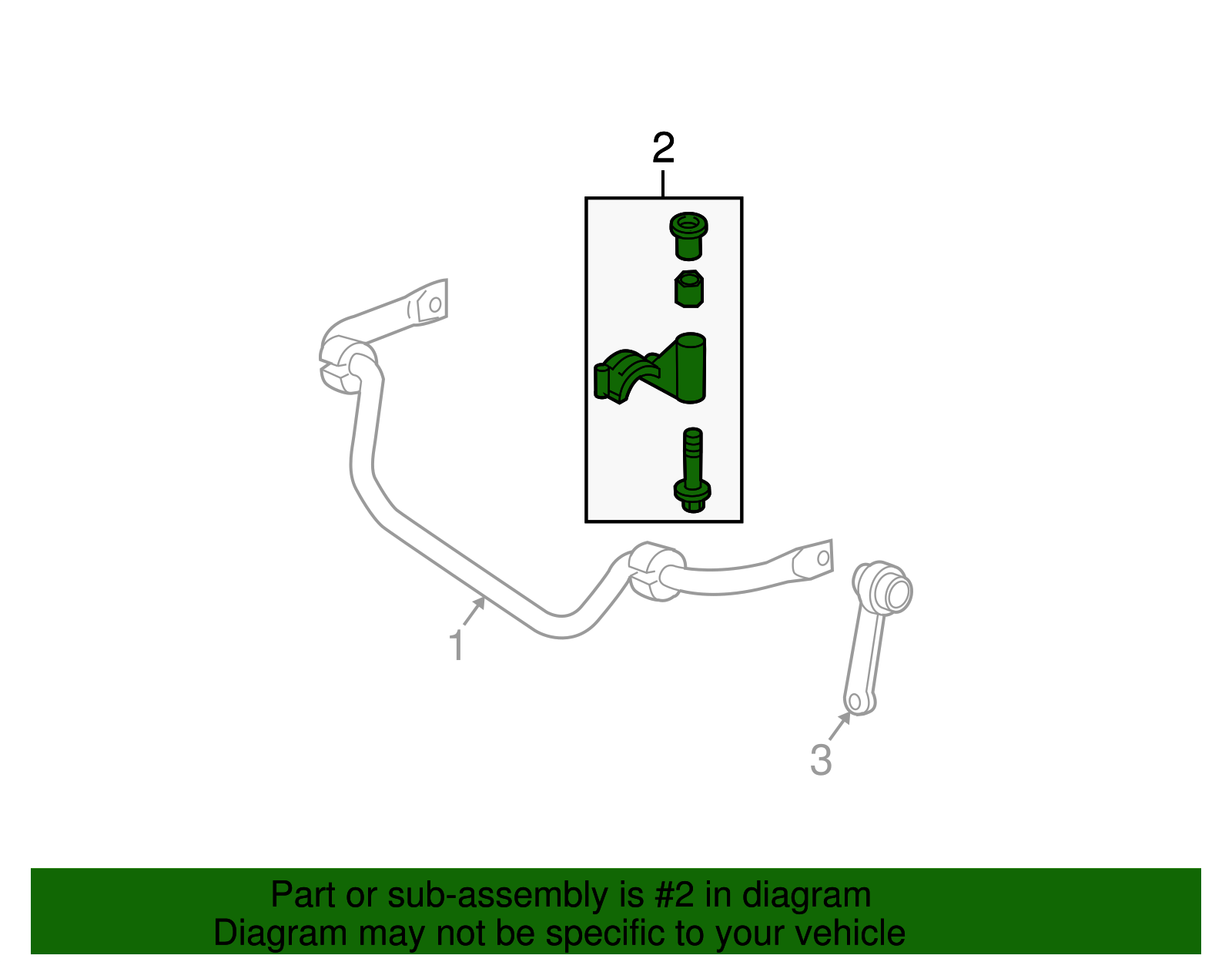 211-320-05-42 - Stabilizer Bar Mount Kit 2003-2011 Mercedes-Benz ...