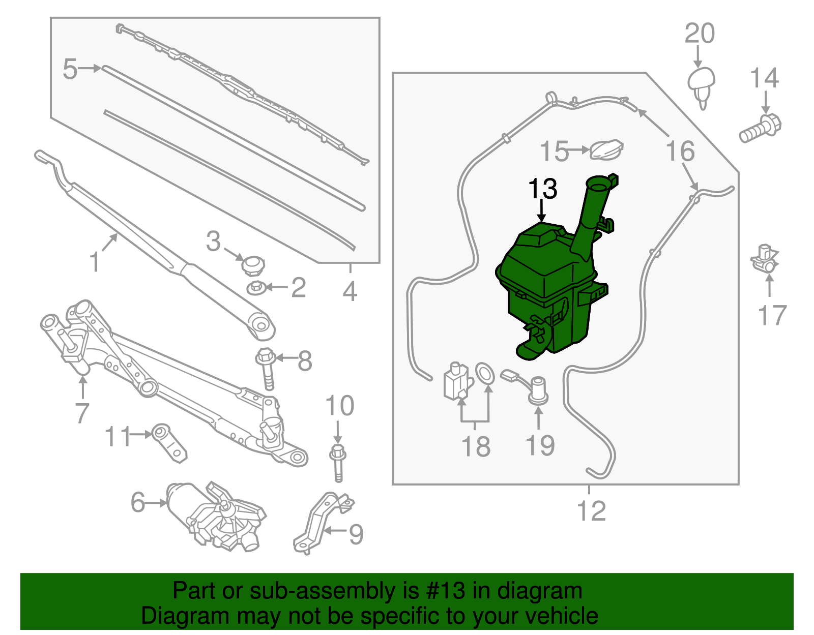 2017-2022 Kia Niro Reservoir 98621-G5000 | Kia Automotive Parts