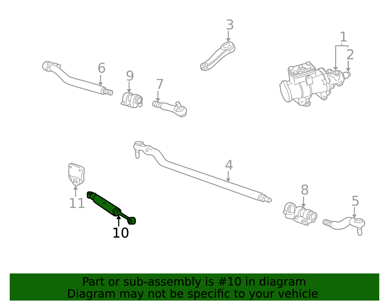 Genuine OEM Ford Part - Steering Damper 5U2Z-3V651-C | Genuine OEM Ford ...
