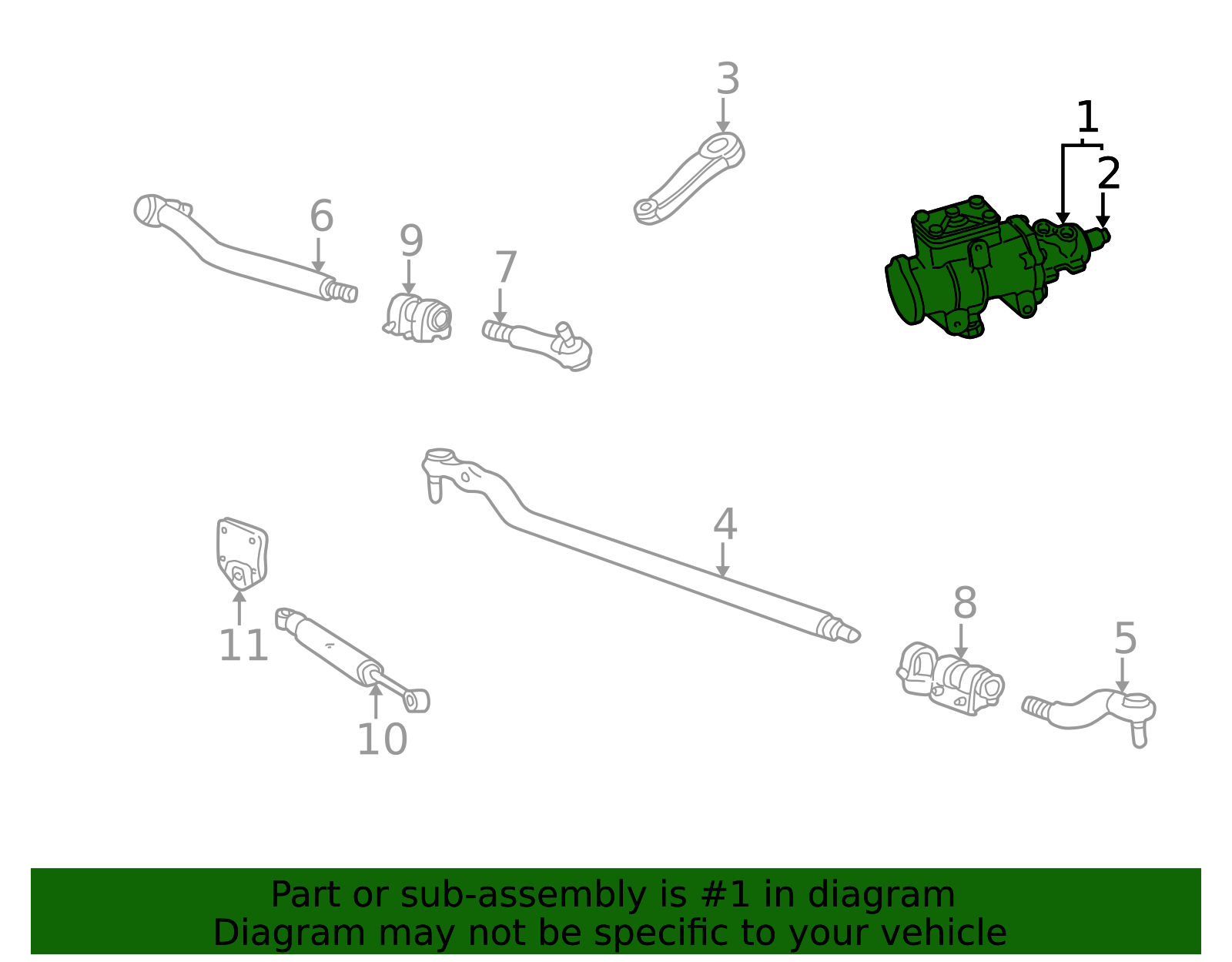 YC3Z-3504-ABRM - Steering Gear Box 1999-2002 Ford | Ford Parts Direct