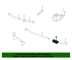 MEF-669 - Motorcraft™ Steering Tie Rod End Adjusting Sleeve - 1999-2022 ...
