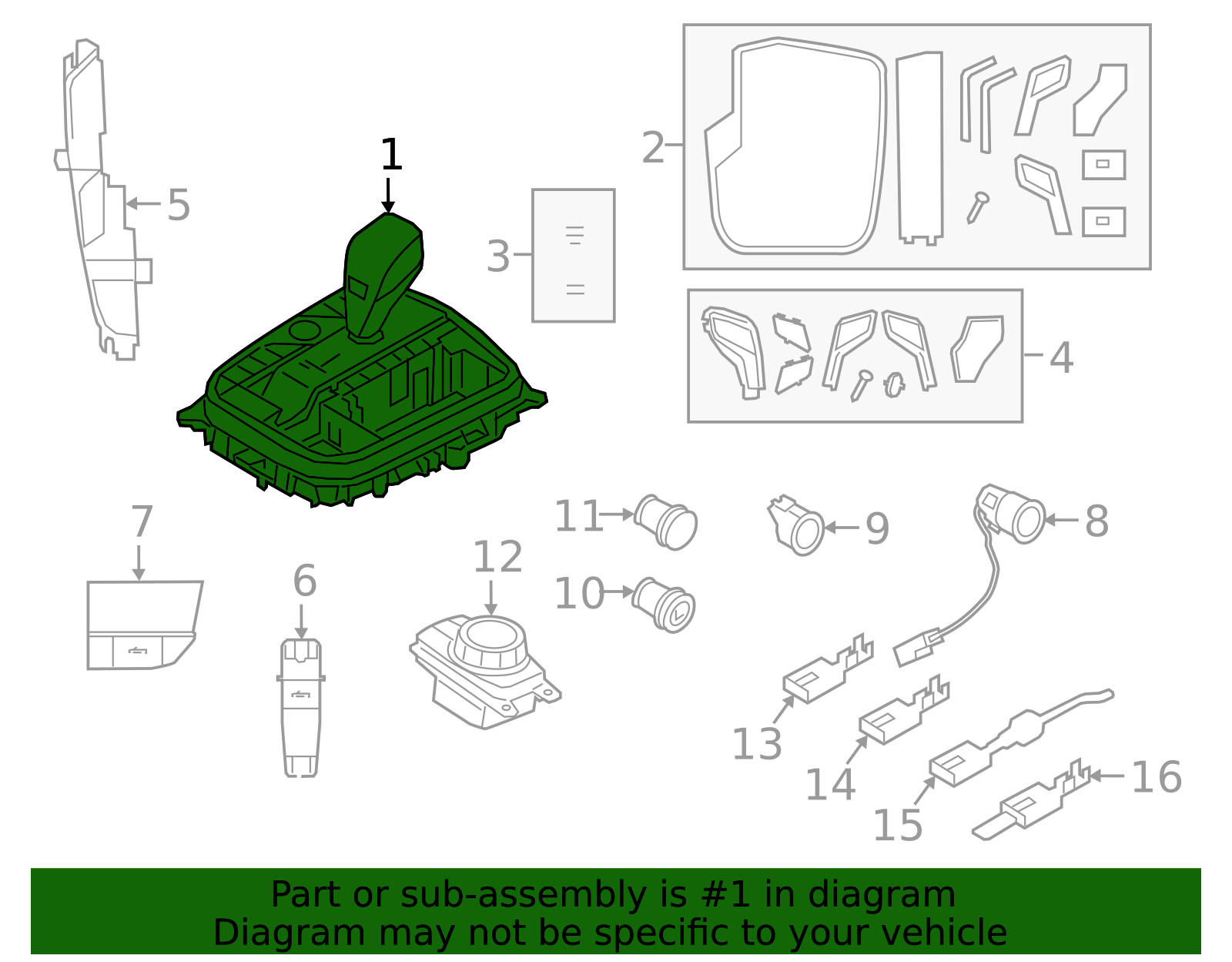 2019-2025 BMW Gear Shift Assembly 61-31-5-A7D-FD2 | BMW Parts Online Hub