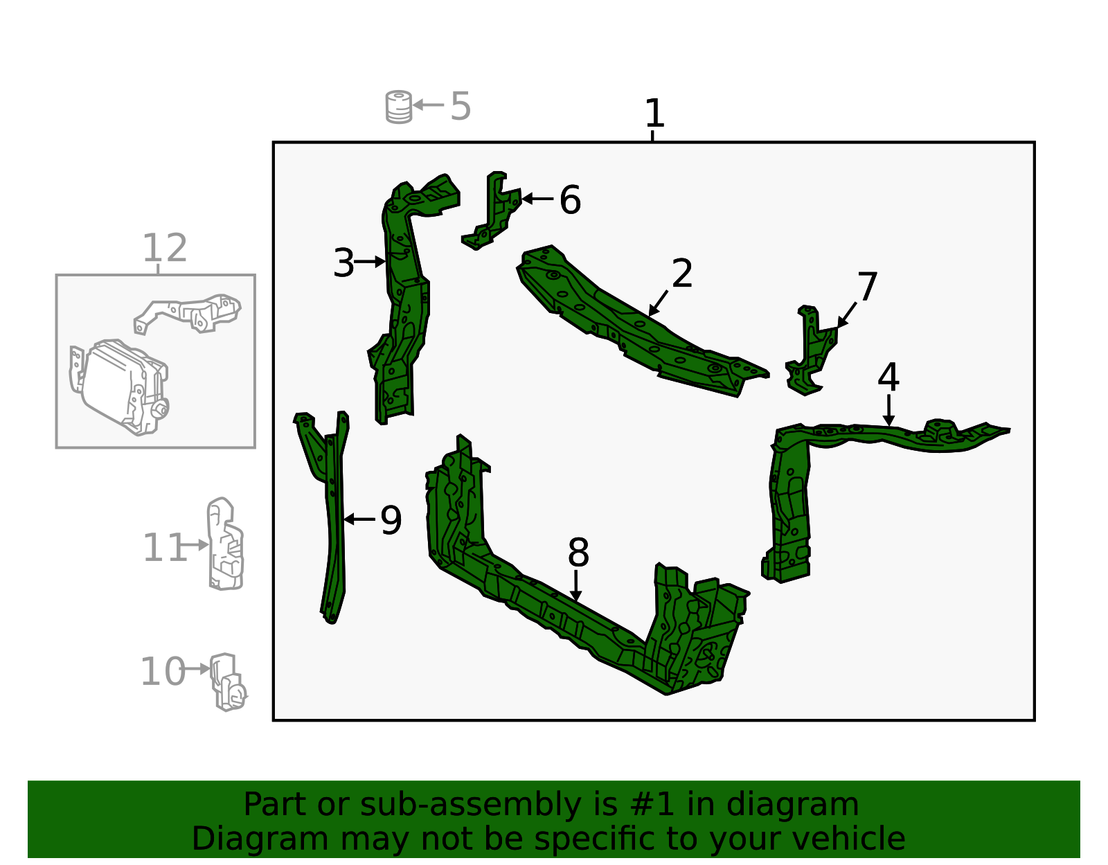 2016-2018 Lexus | Radiator Support | 53210-06190 | OEM Vehicle Parts