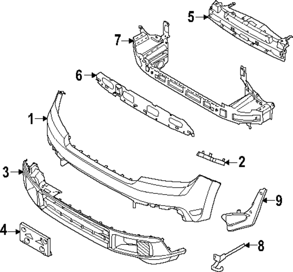 Genuine OEM Ford Part - Bumper Cover NZ6Z-17757-SAPTM | Genuine OEM ...