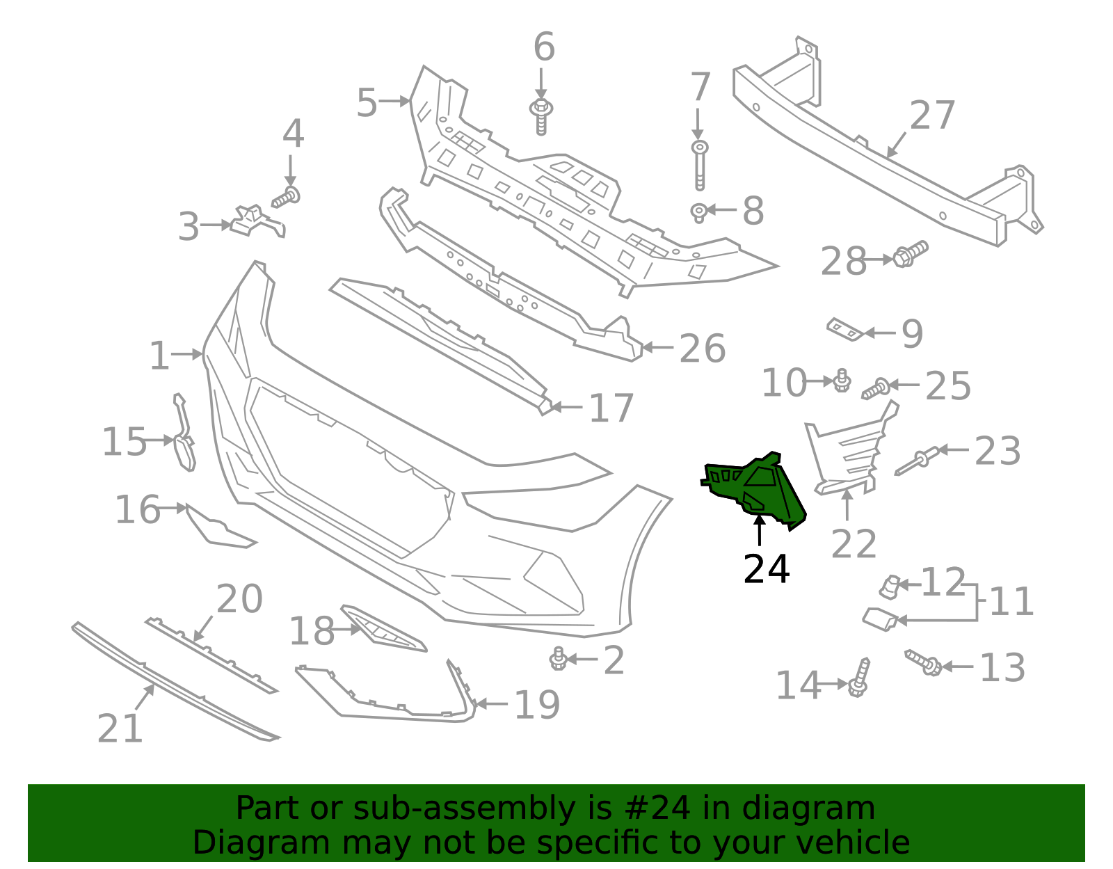 2019-2021 Genesis G70 Air Inlet Grille 86523-G9000 | OEM Parts Online
