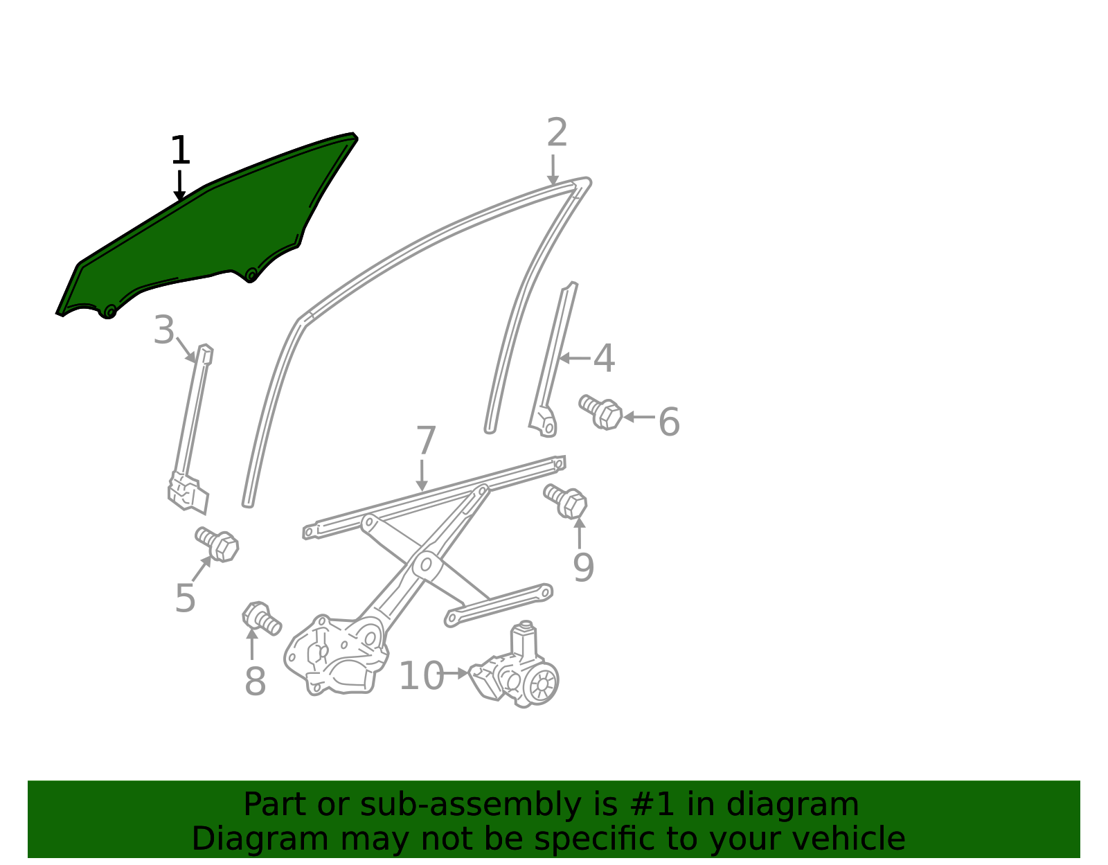 2012-2014 Toyota Camry Door Glass 68102-06190 | OEM Parts Online