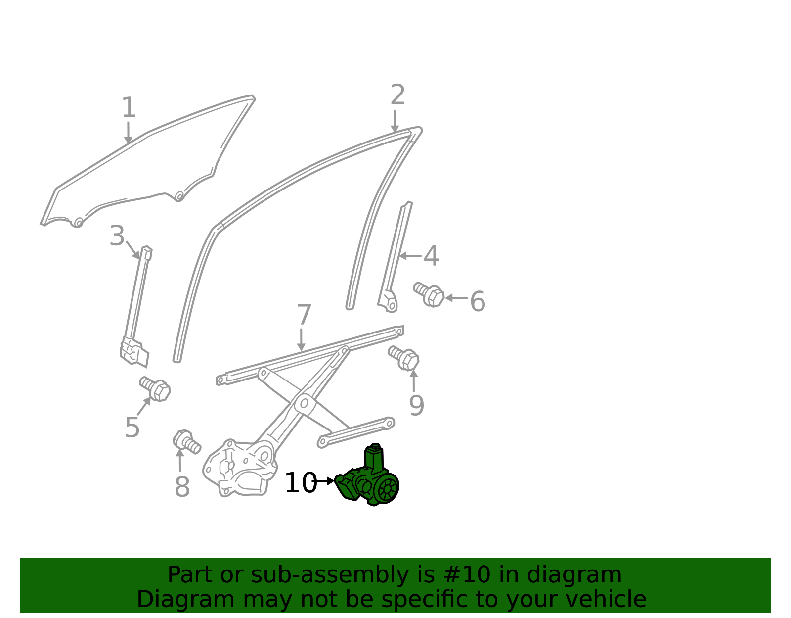 2012-2016 Toyota Window Motor 85720-0R050 | Toyota Parts Center