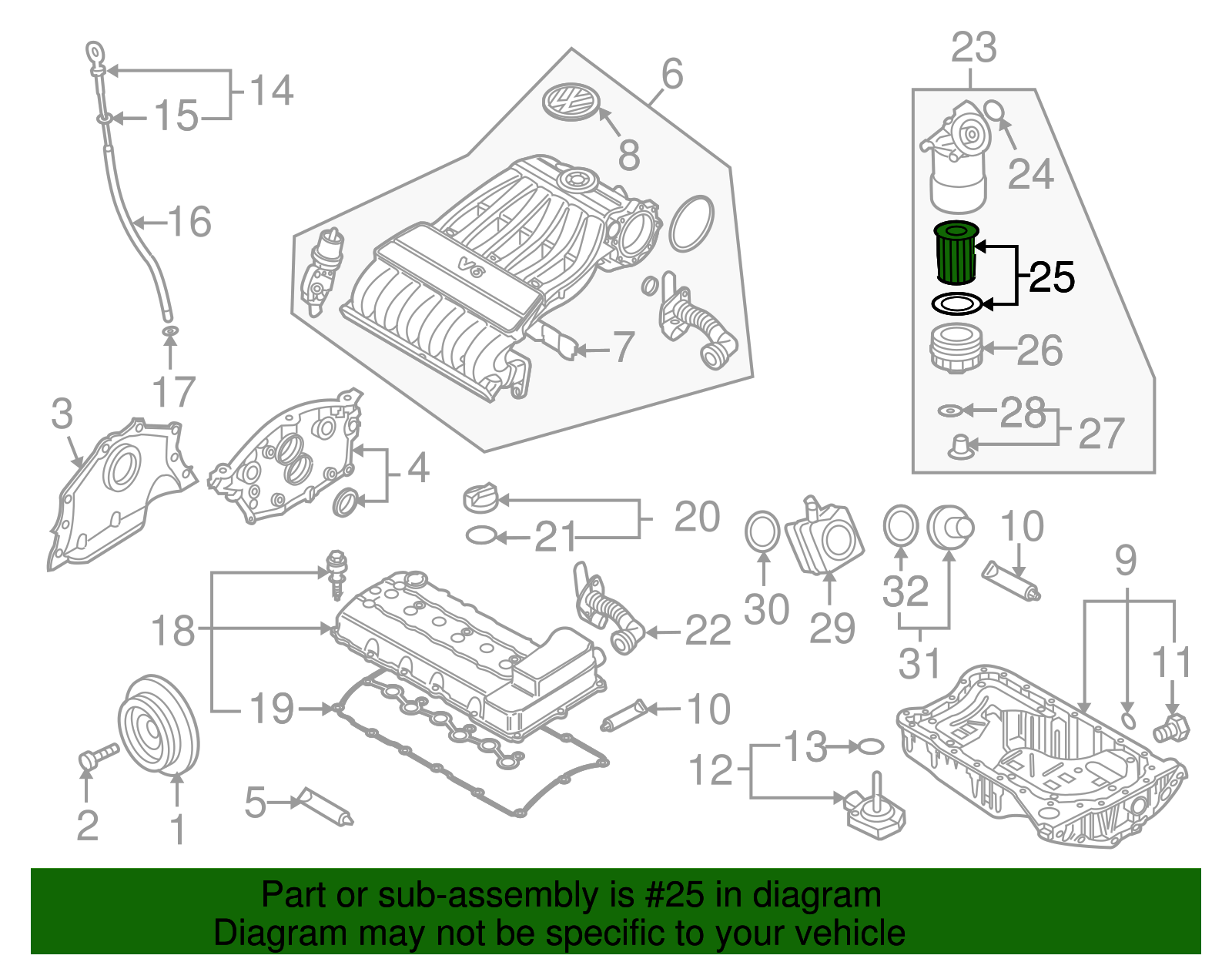 1994-2013 Volkswagen Oil Filter 021-115-562-A | VW Direct Auto Parts