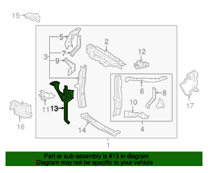 2016-2022 Lexus | Vertical Support | 53021-0E010 | OEM Vehicle Parts