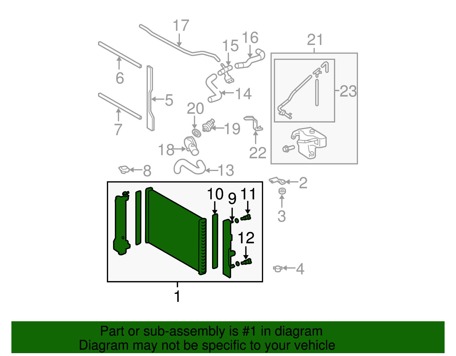 2009-2017 Toyota Radiator Assembly 16410-0T042 | Toyota Parts Center