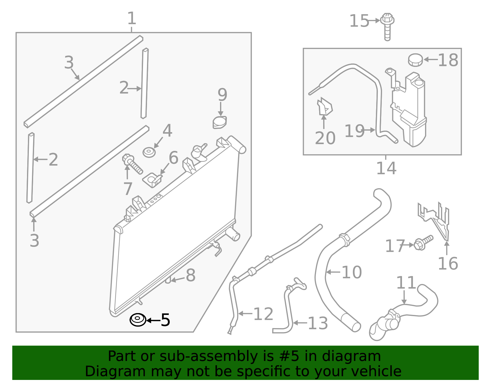 21507-3JA0A - Radiator Assembly Lower Insulator 2013-2020 Infiniti ...