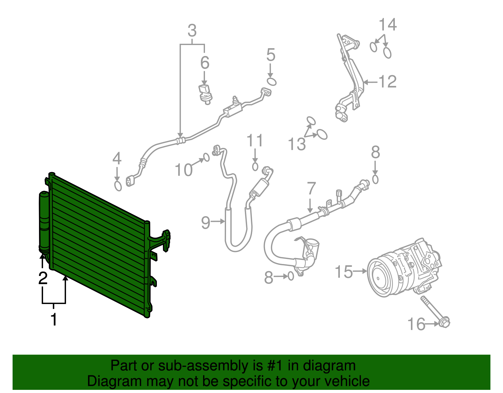 Genuine Condenser Assembly for 2010-2016 Land Rover | Land Rover Part ...