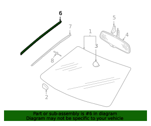 2003-2009 Audi Windshield Molding 8H0-853-266-3Q7 | OEM Parts Online