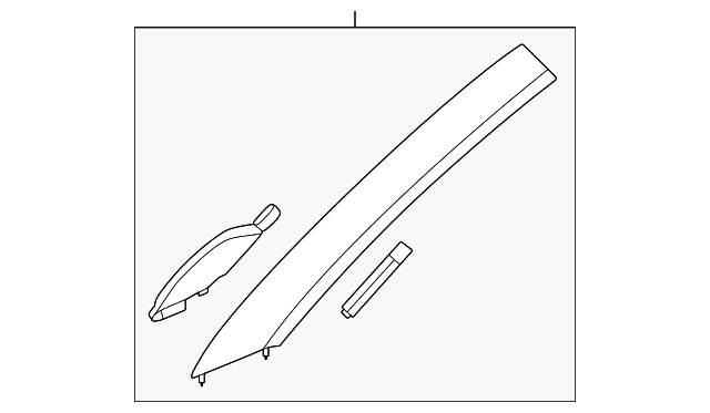 2022-2024 Genesis GV70 Windshield Pillar Trim 85820-AR000-NNB | QuirkParts