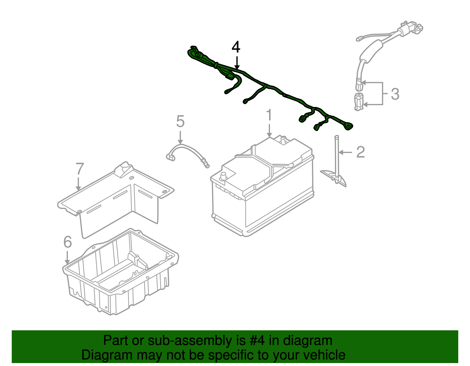 61126932491 - 2001-2006 BMW X5 Positive Cable (61-12-6-932-491) | BMW ...