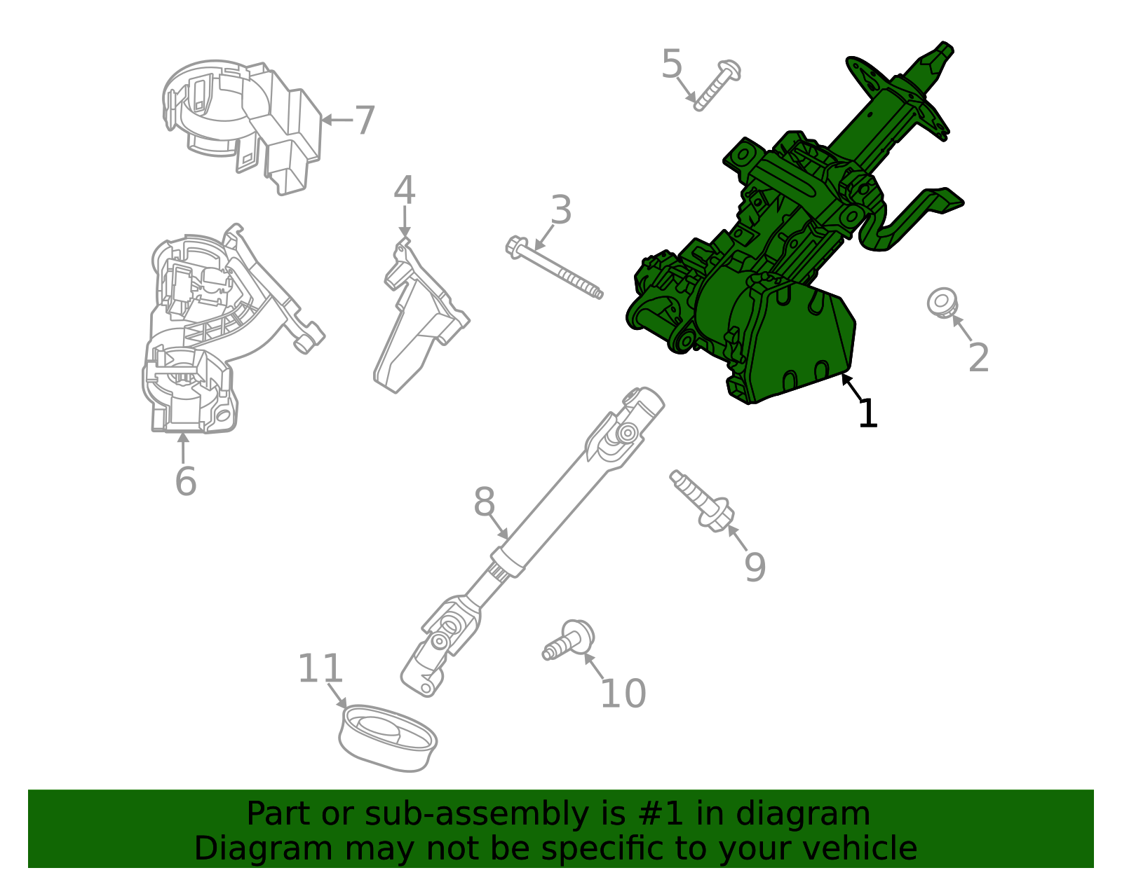 2020-2024 Ford Steering Column LX6Z-3C529-CH | OEM Parts Online