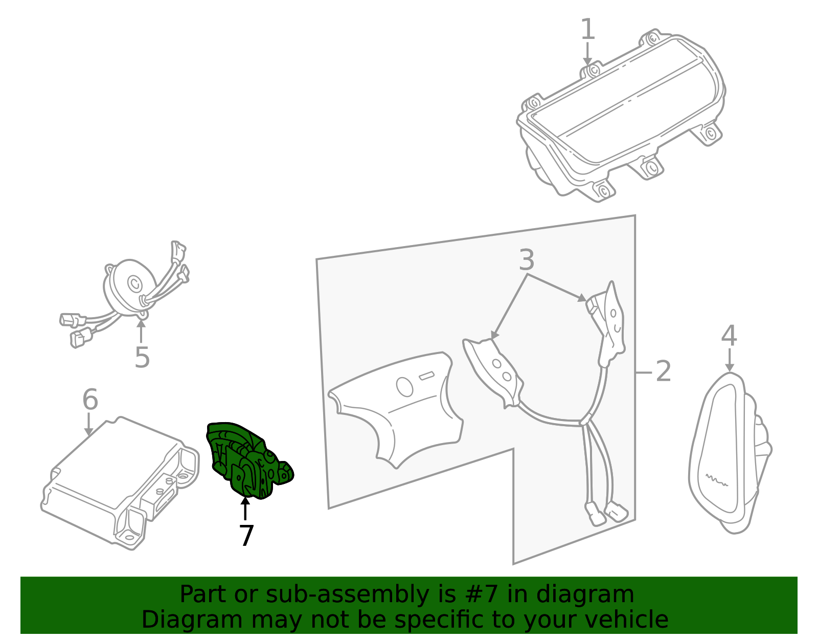 Genuine Air Bag Sensor for 1999-2003 Saab 9-3 | Part# 12806135 | Over ...