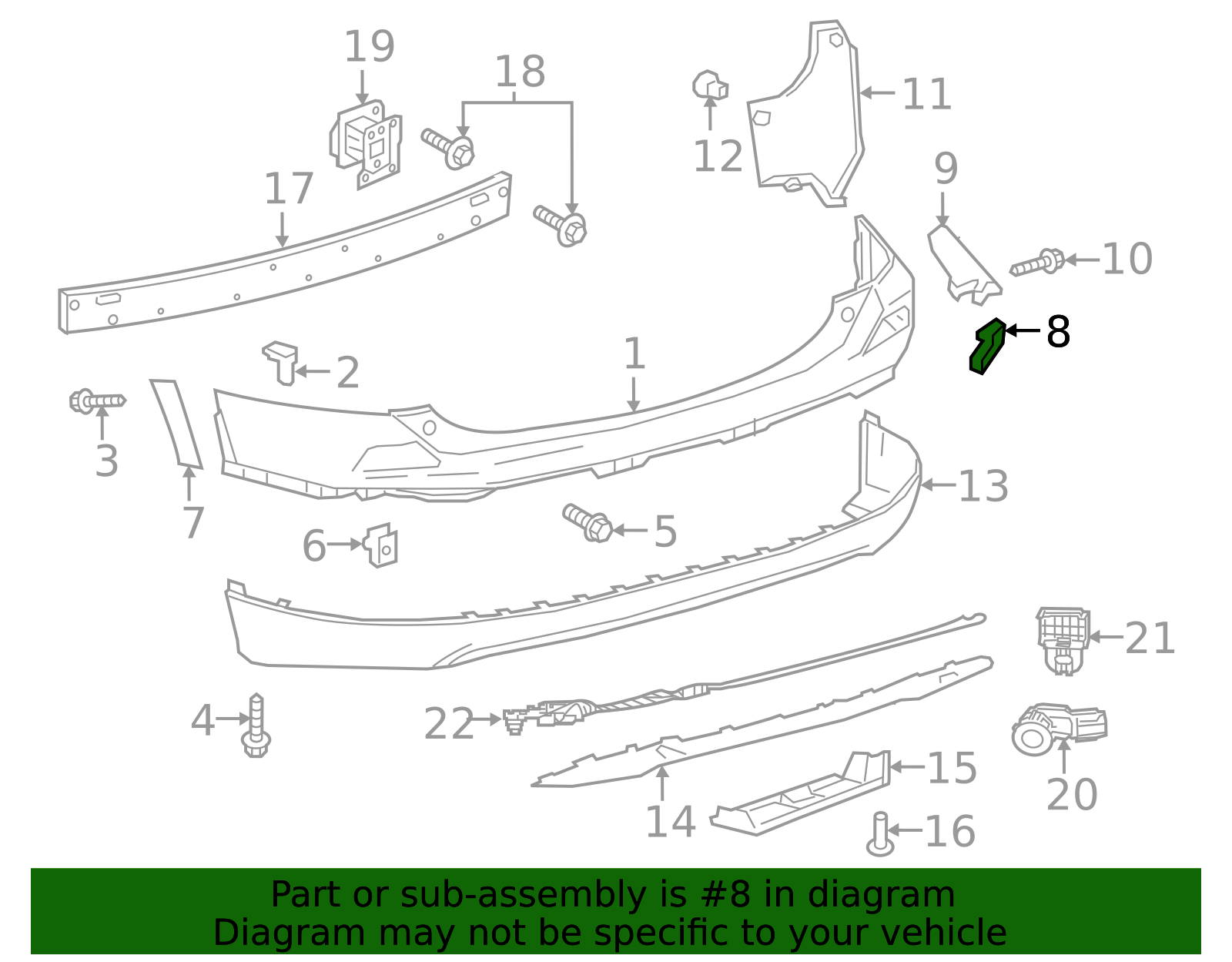Genuine Official Toyota Bumper Cover Stay part# 52563-0R050 for 2016 ...