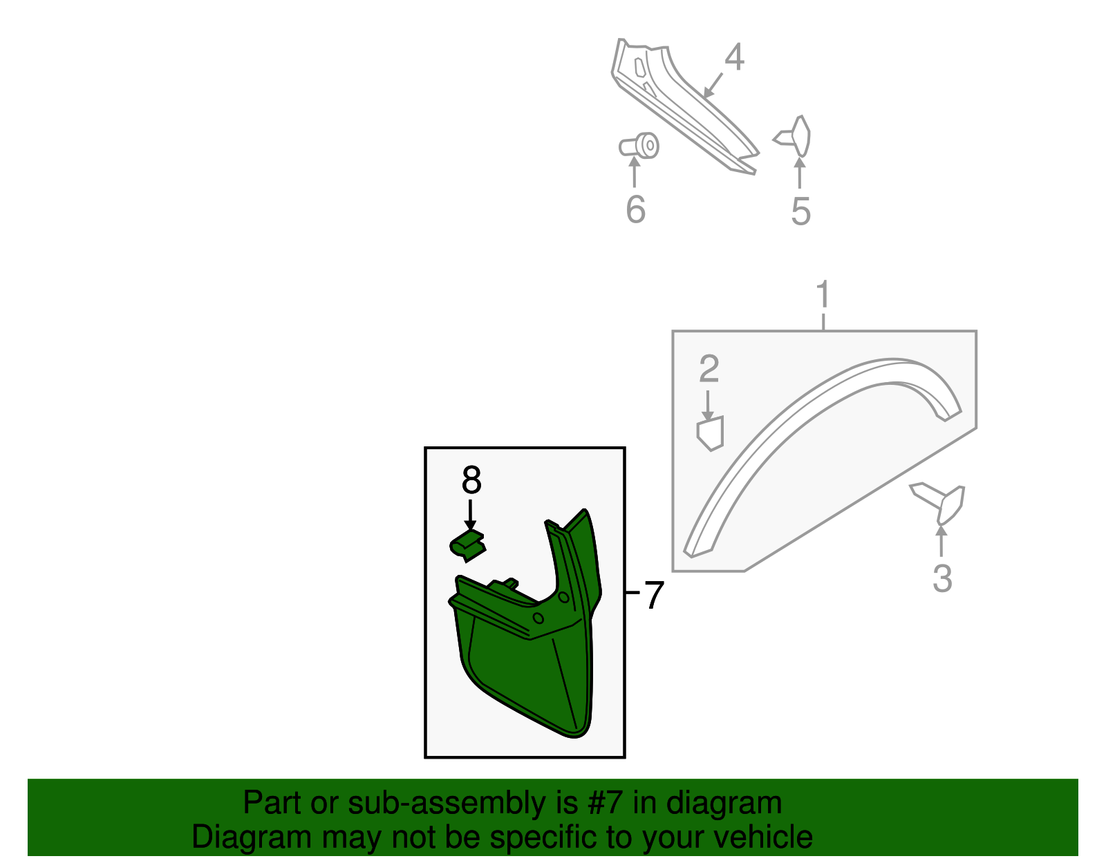 2013-2019 Ford Escape Splash Guards - Molded - Rear DJ5Z-16A550-BA ...