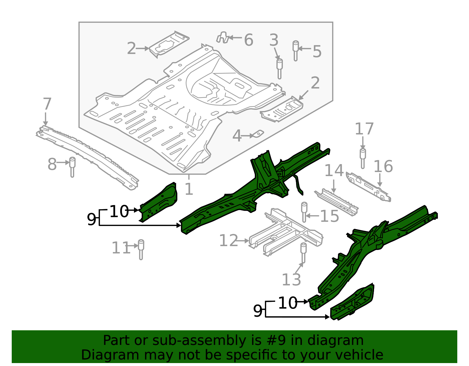 2020-2025 Ford | Side Member | L1MZ-7810125-E | Walls' Ford Parts