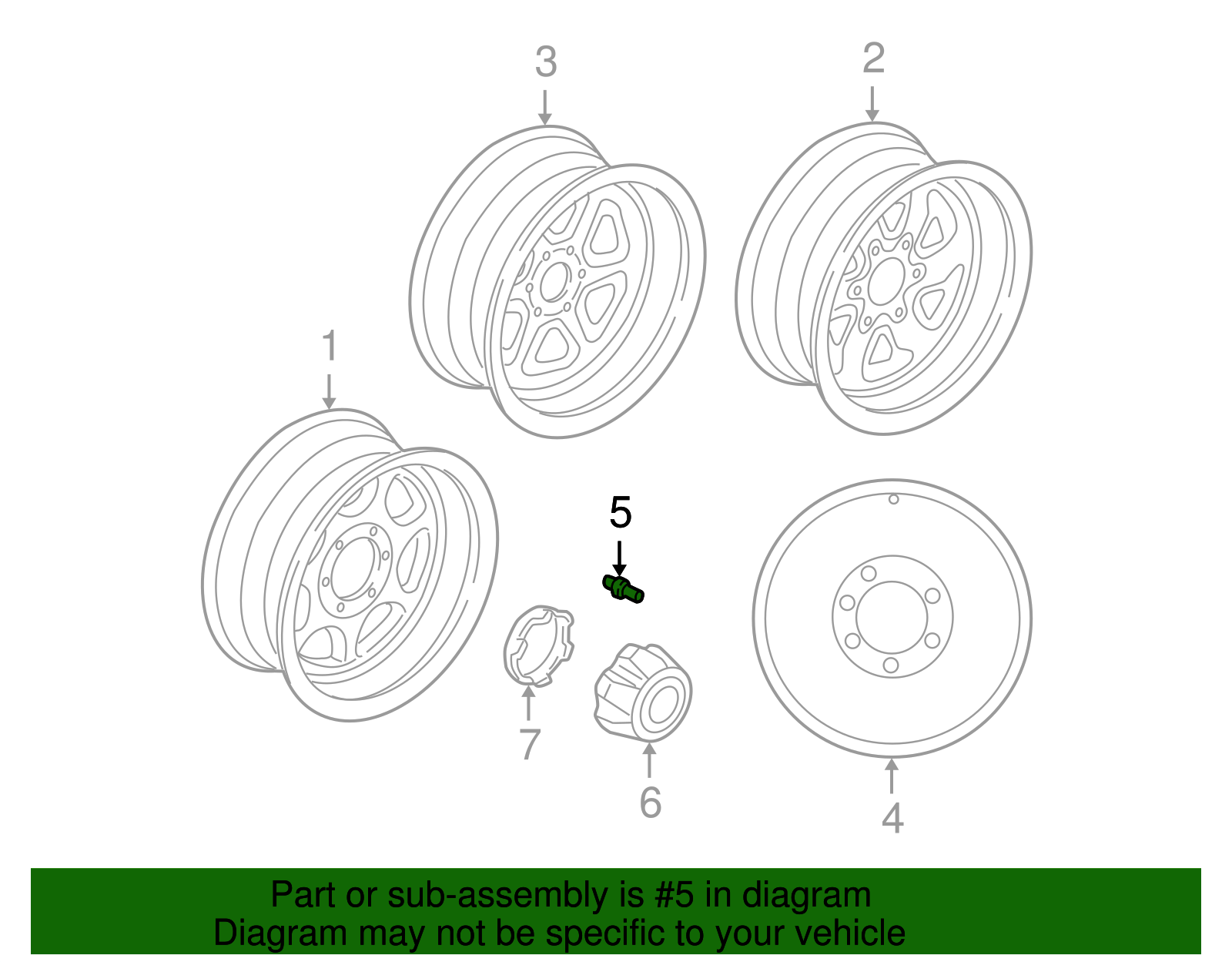 1988-2003 Mitsubishi Wheel Nut 3880A009 | Mitsubishi Parts Warehouse ...