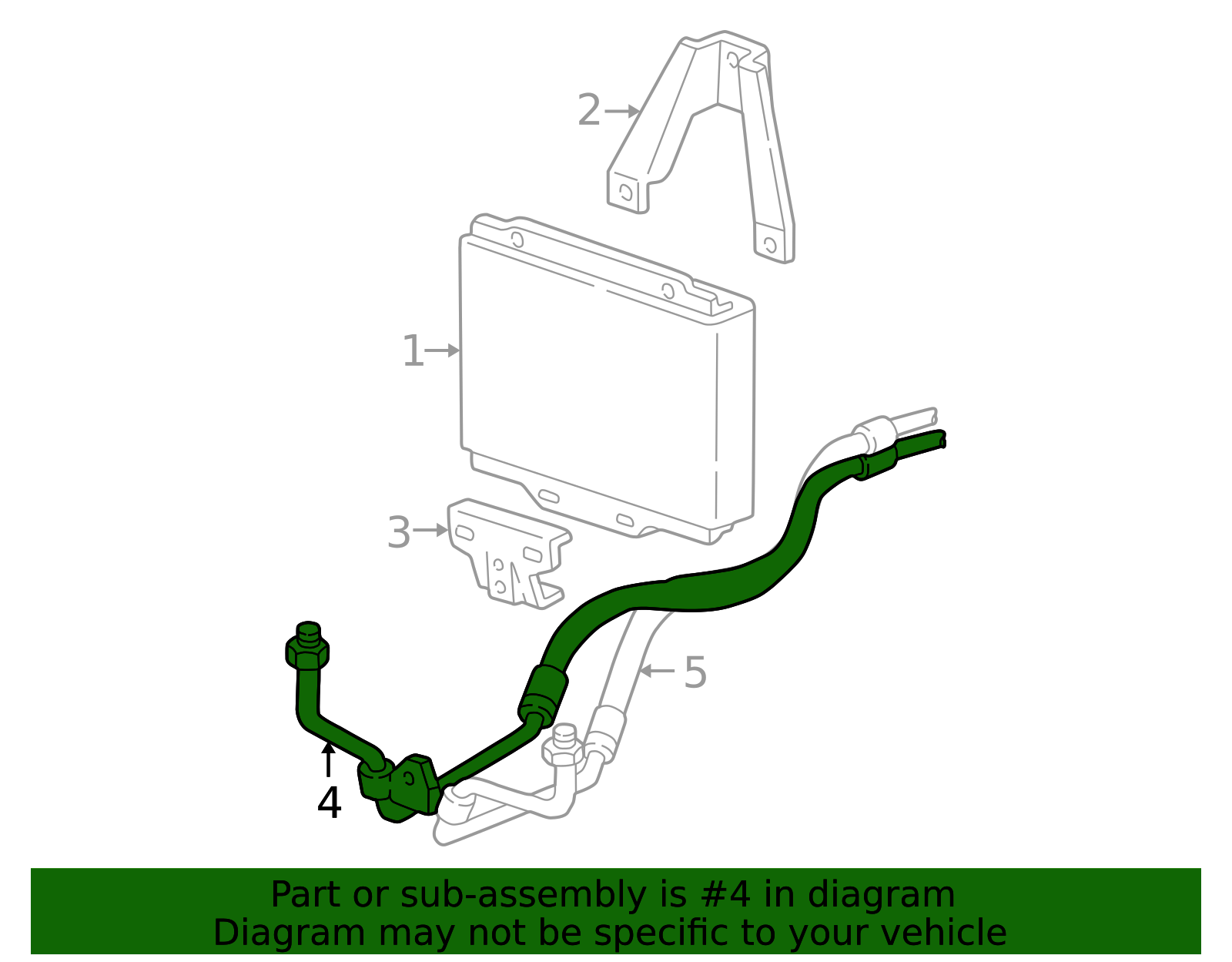 1997-2000 GM Engine Oil Cooler Inlet Hose Kit with Nut, Seals, and ...
