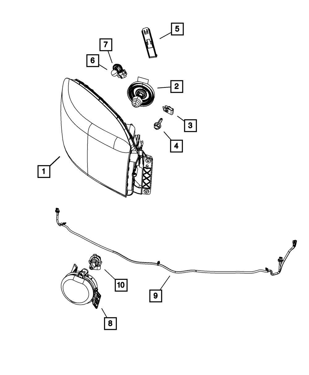 68046303AC - Fog Lamp Jumper Wiring The Official Mopar eStore