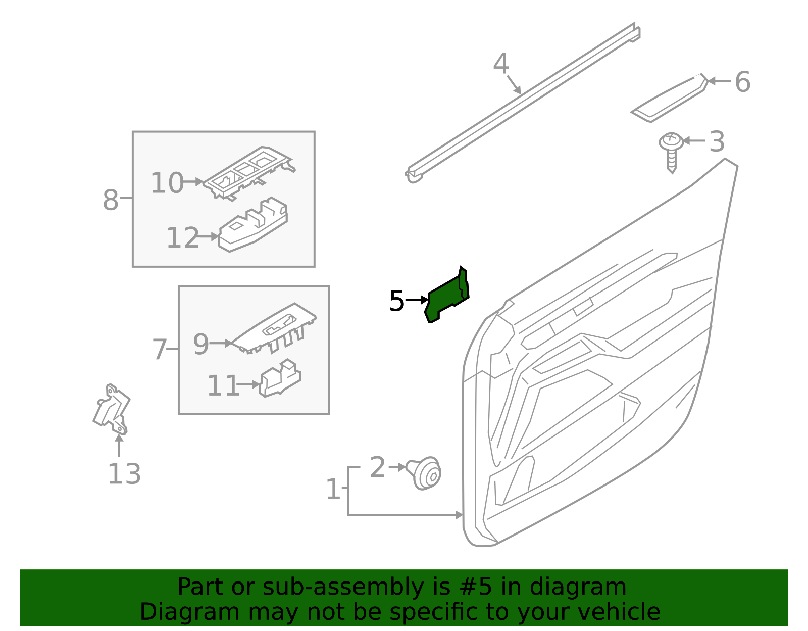 2020-2022 Kia Telluride | Handle, Inside | 82610-S9000QA1 | Kia Auto Parts