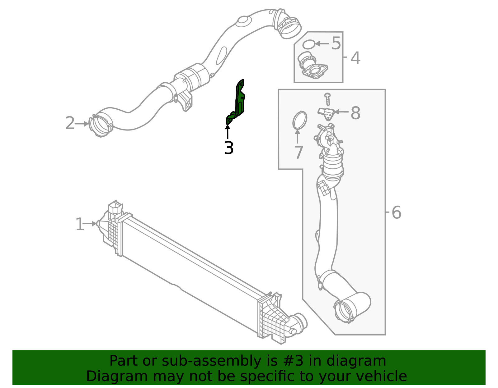 2020-2025 Ford Inter-Cooler Pipe Bracket LX6Z-6K864-B | OEM Parts Online