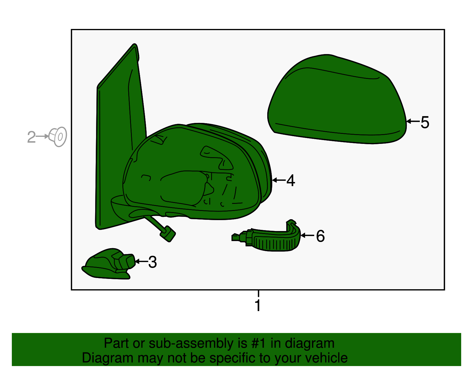 87910-08122-A1 - Toyota Mirror Assembly 2013-2017 Toyota Sienna ...