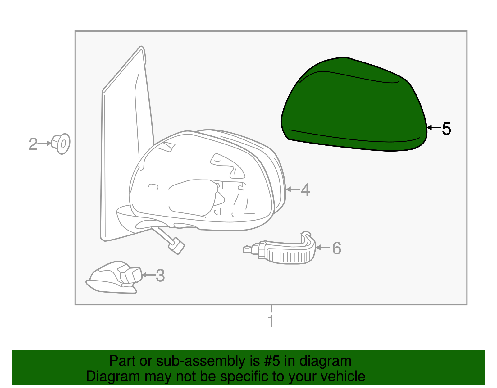 87945-08021-C0 - Outer Cover Left Black 2011-2017 Toyota Sienna ...