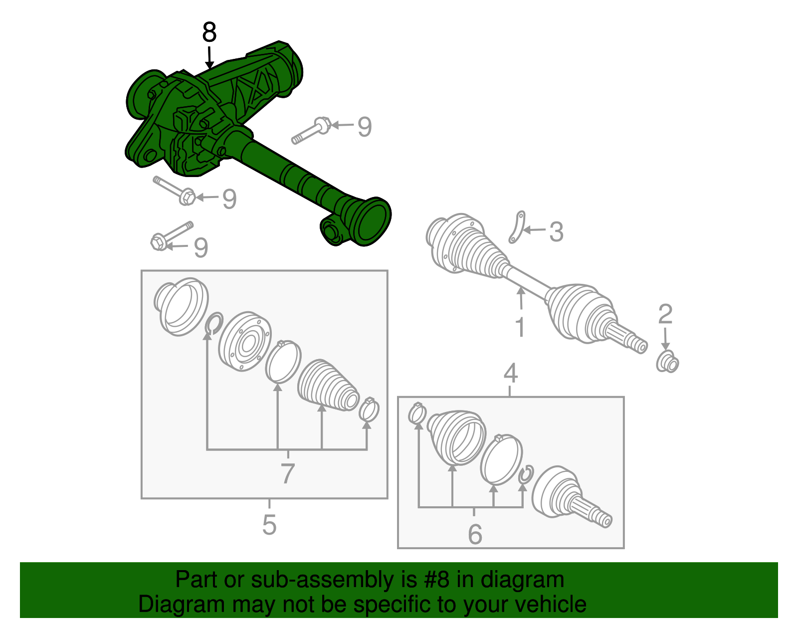 2003-2009 Porsche Cayenne Differential Assembly 955-349-010-01 | Sunset ...