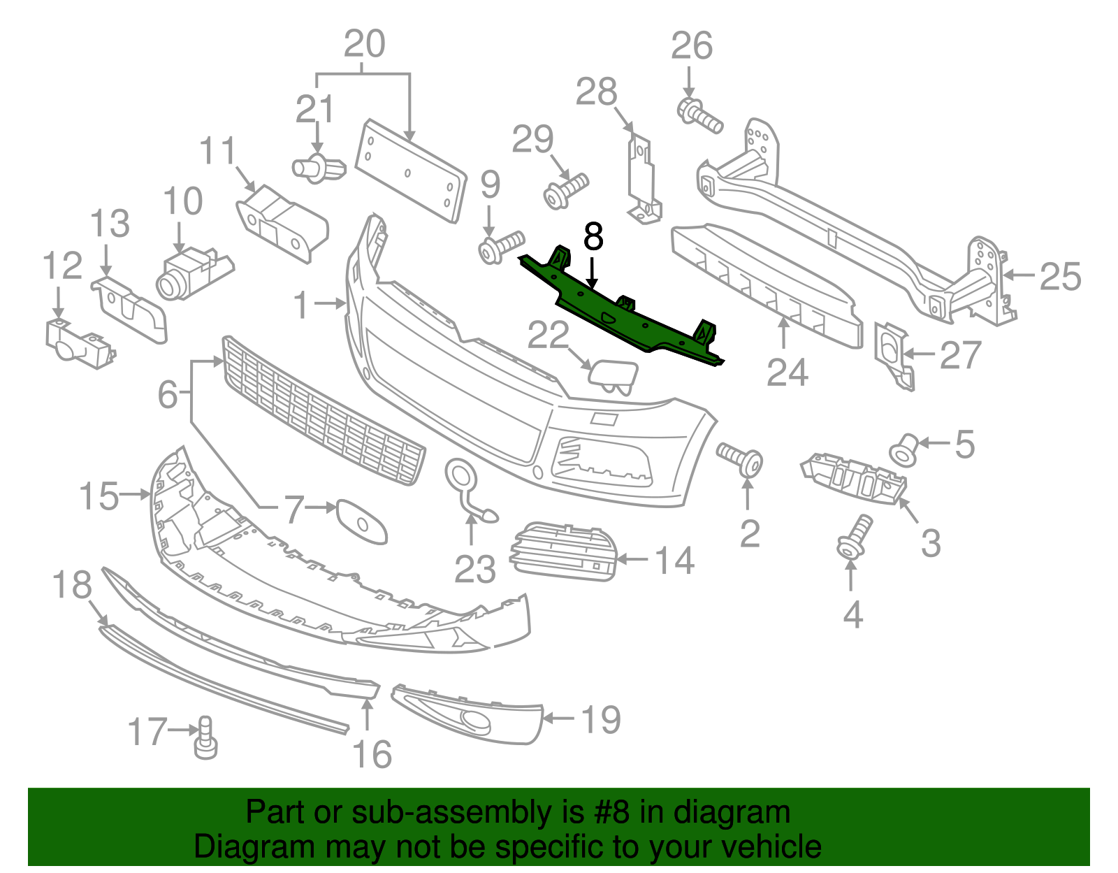 2011-2014 Volkswagen Touareg Center Support 7P6-807-192 | VW Direct ...