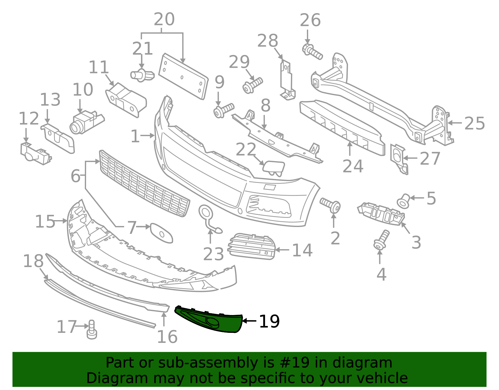 7P6-807-490-B-GRU - High-Quality Fog Light Trim for 2011-2014 ...