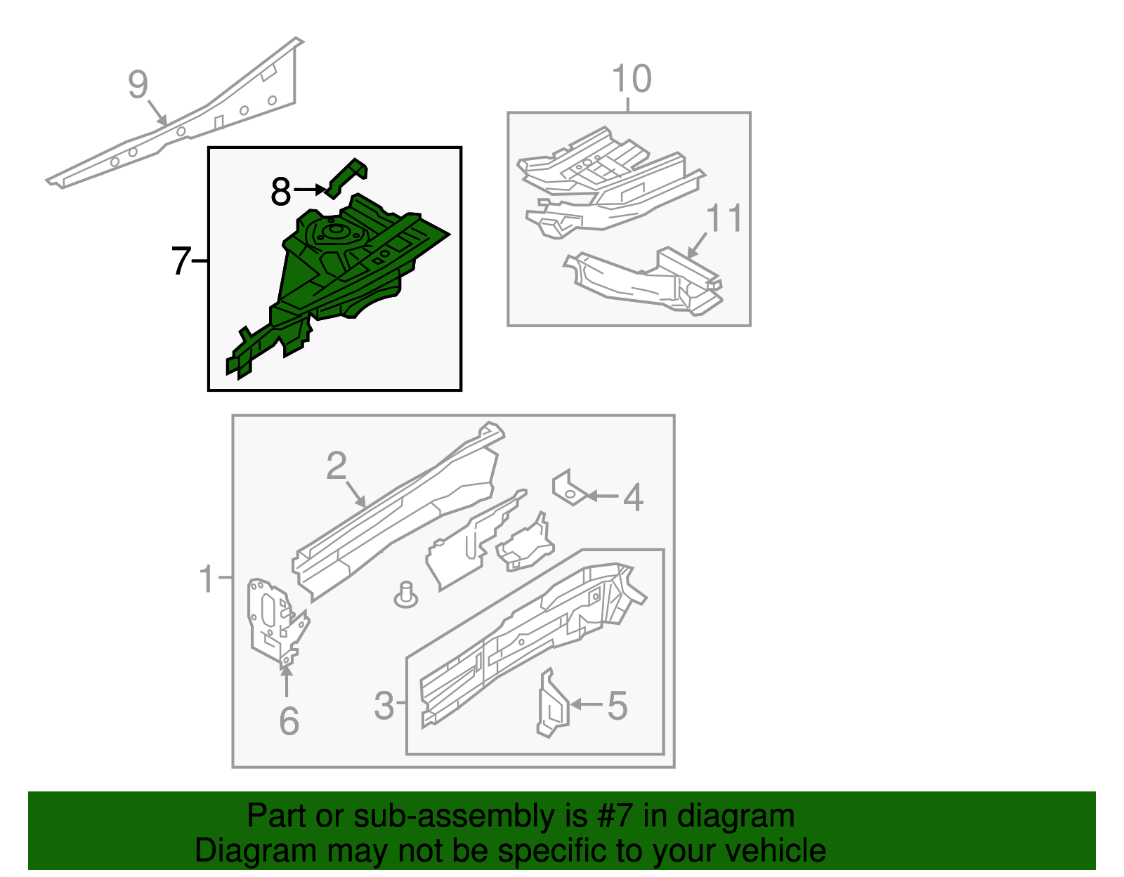 2016-2023 Mazda CX-9 Apron Assembly TK48-54-210A | Mazda Parts Deals