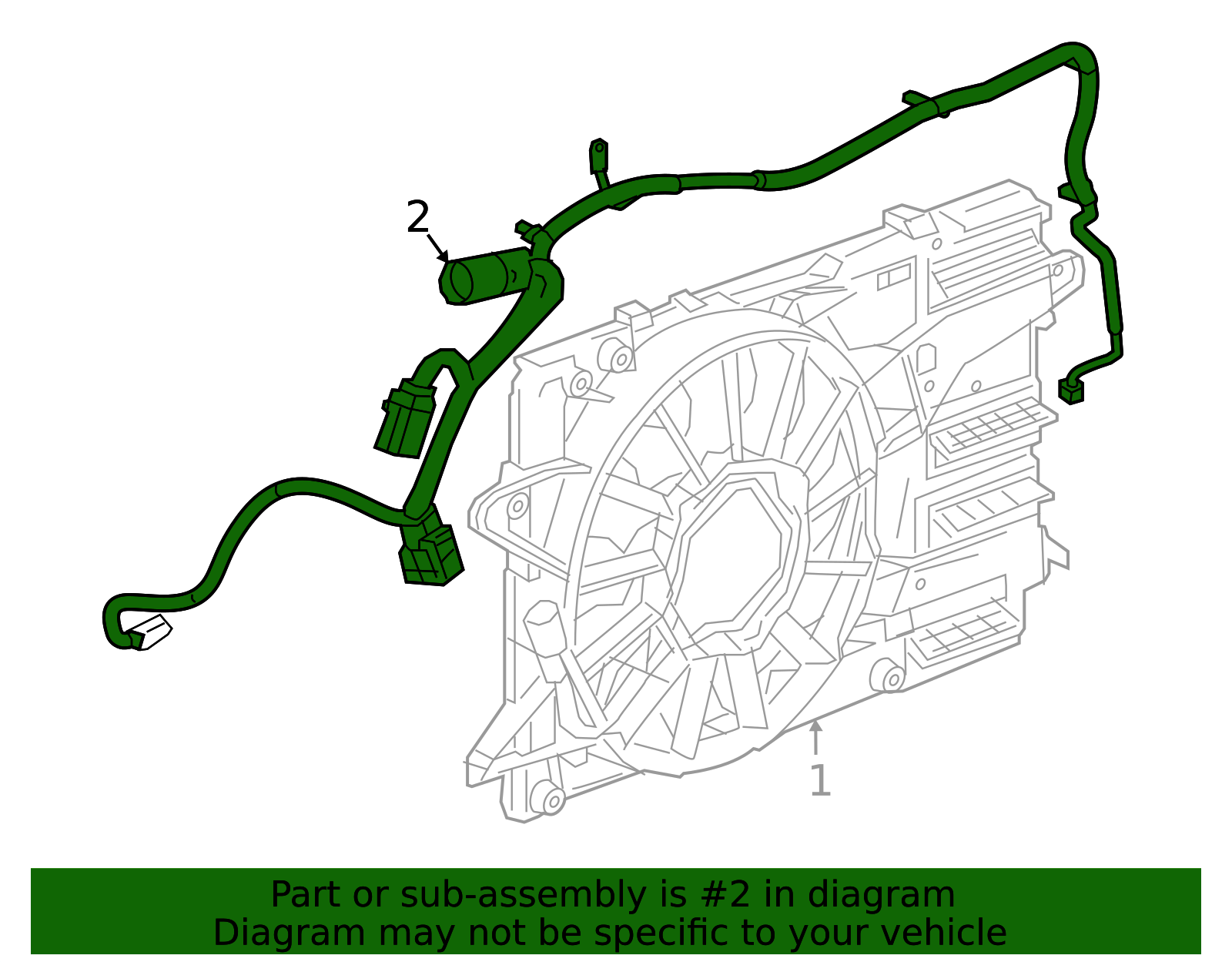 2016-2018 Chevrolet Malibu Engine Cooling Fan Wiring Harness 84153715 ...
