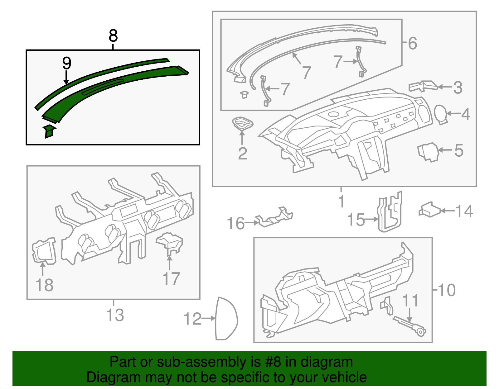 22958441 - 2017 Buick Enclave - Dark Titanium Instrument Panel ...
