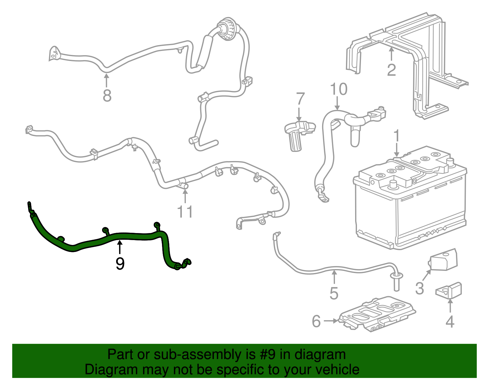 2016-2024 Chevrolet Camaro Negative Battery Extension Cable 23303451 ...