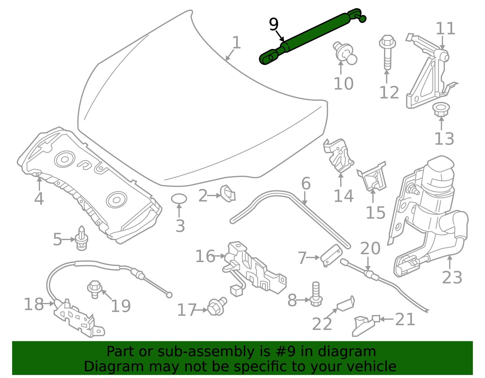 E5C705NN0KNW - Value Advantage™ STAY ASSY HOOD 2019-2020 INFINITI QX50 ...
