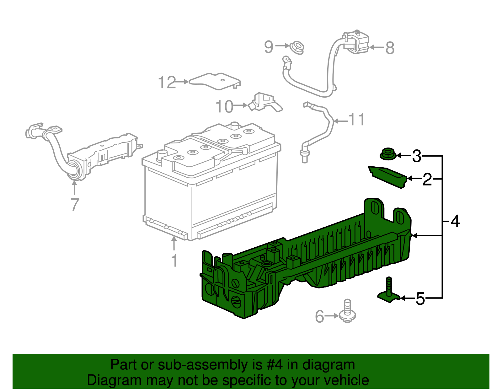 39014514 - 2016-2019 Chevrolet Cruze - Battery Tray | Partners Chevy