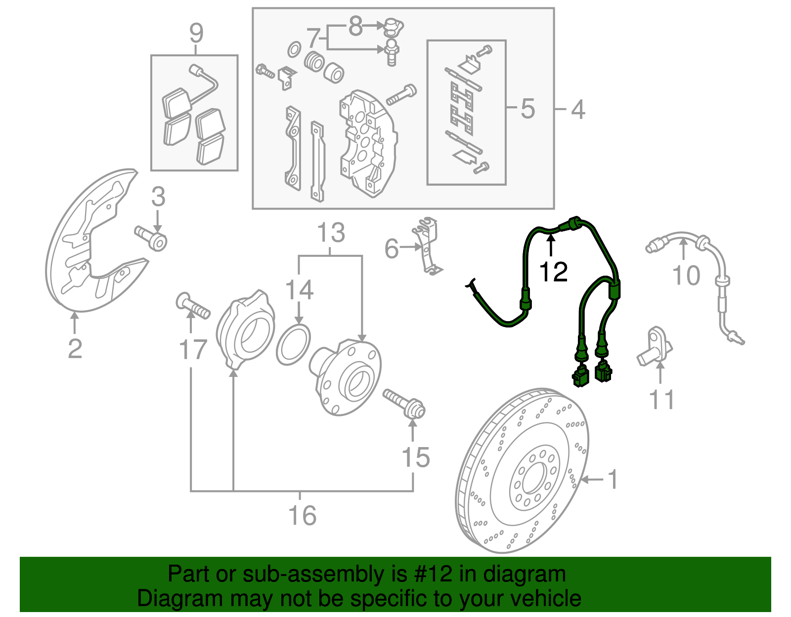 420-972-251 - ABS Sensor Wire 2008-2015 Audi R8 | Audi OEM Parts