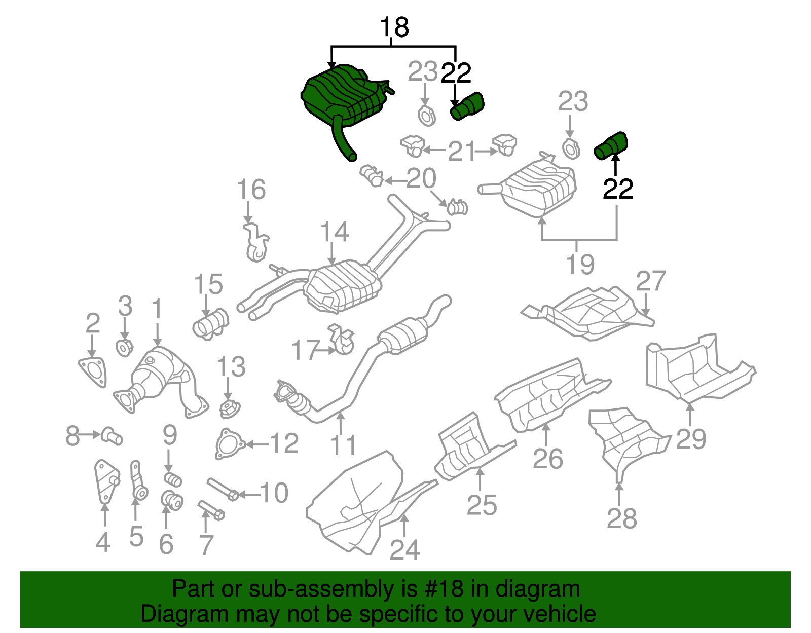 8K0-253-609-BN - Resonator 2009 Audi A4 Quattro | Audi OEM Parts Guy
