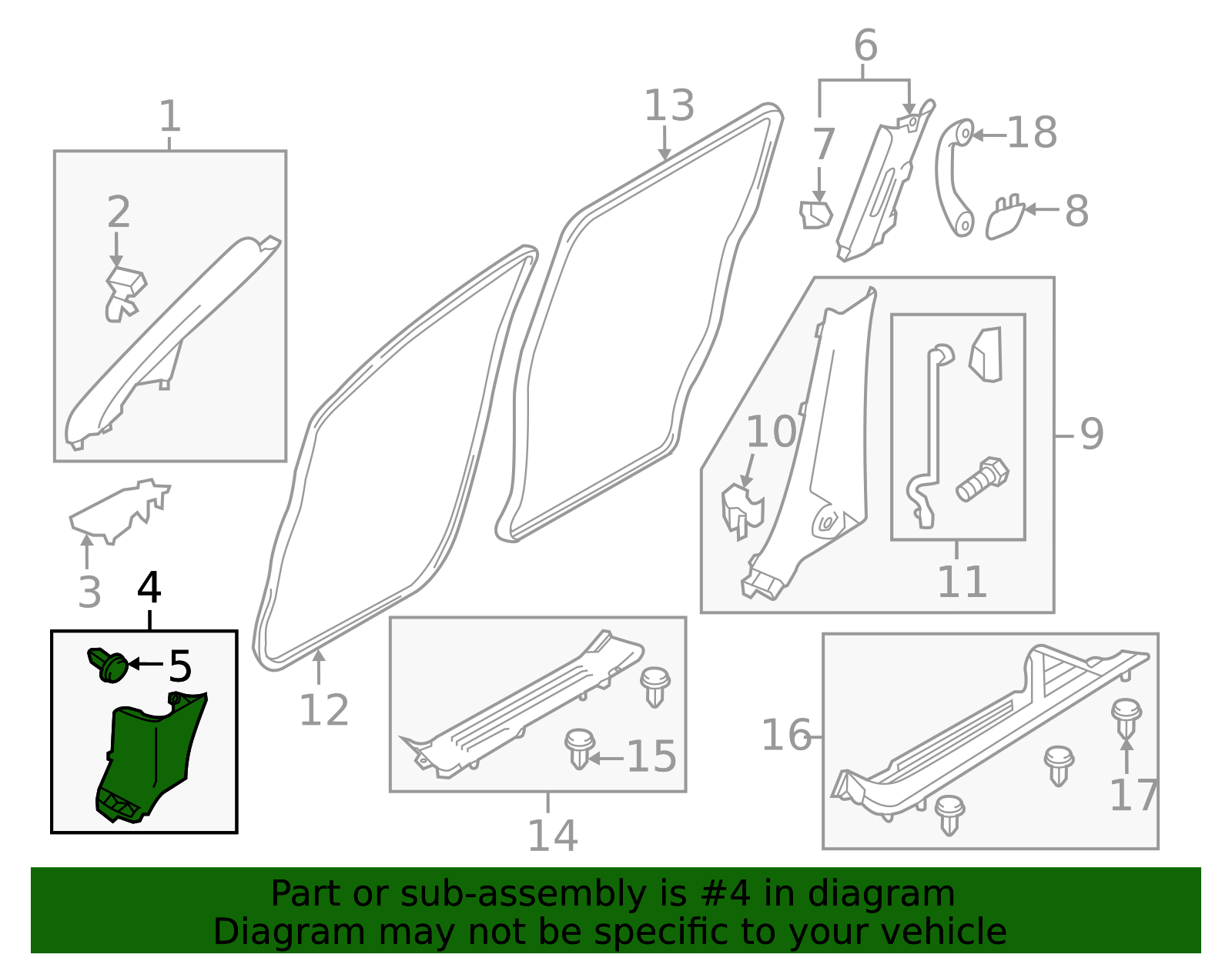 66901-1JA0A - Kick Panel Trim 2011-2017 Nissan Quest | Official Nissan ...