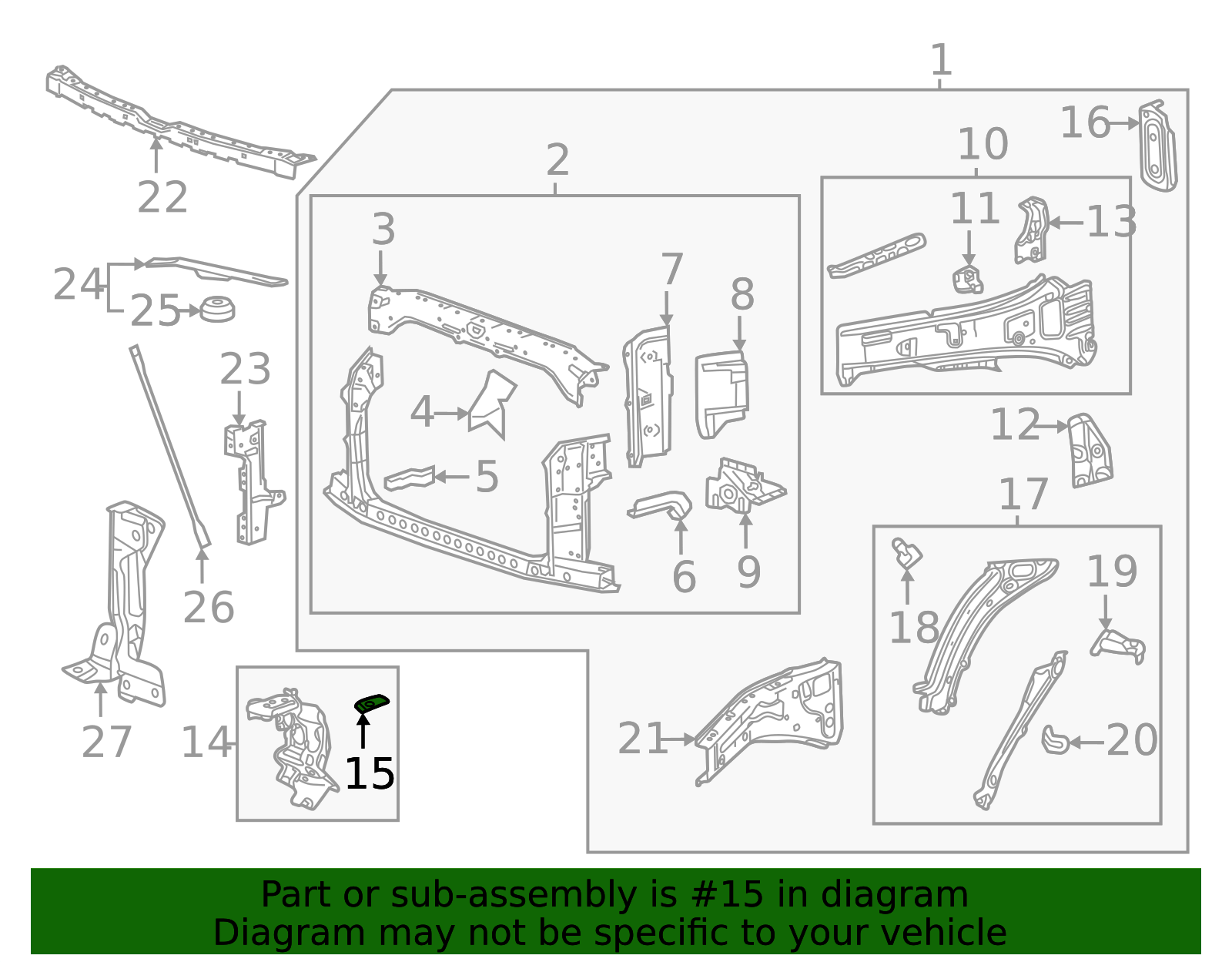 2021-2025 Cadillac Outer Support Bracket 84267777 GM | GMPartsDirect.com