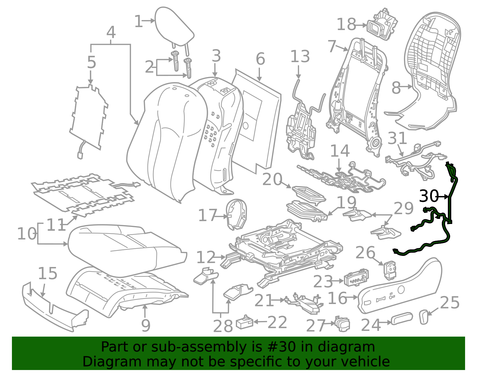 8219B-0E080 - High-Quality Power Seat Wiring Harness for 2016-2022 ...