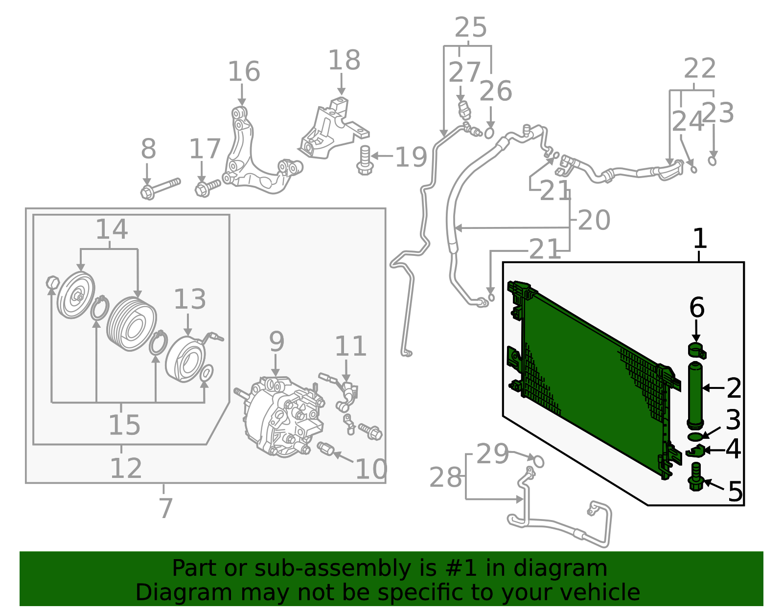 7812A352 - Condenser 2020-2024 Mitsubishi Outlander Sport | Mitsubishi ...