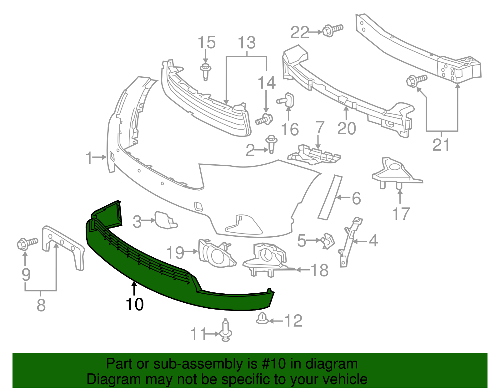 2014-2016 Toyota Highlander Lower Cover 52129-0E010 | Toyota Parts Center