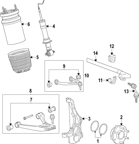 Front Suspension for 2025 Cadillac Escalade ESV | GMPartsDirect.com