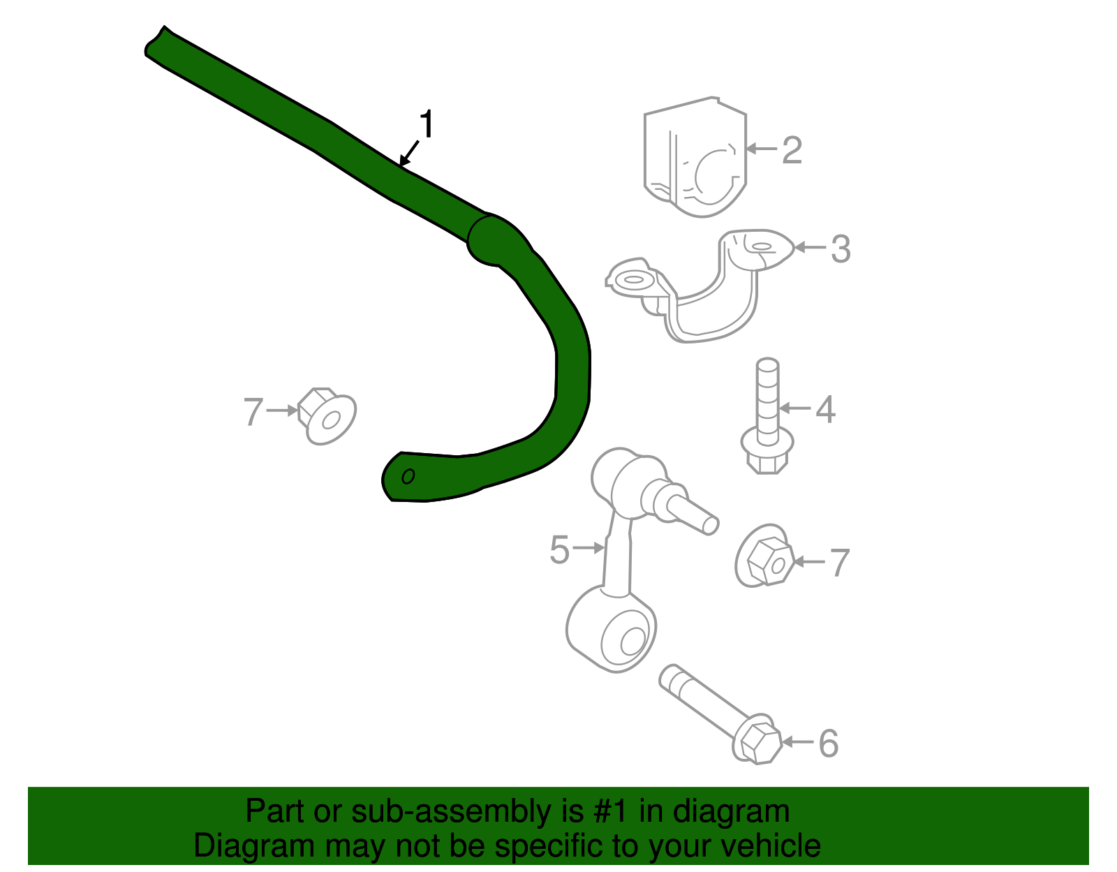 2018-2024 Toyota Stabilizer Bar 48812-06240 | Toyota Parts Center